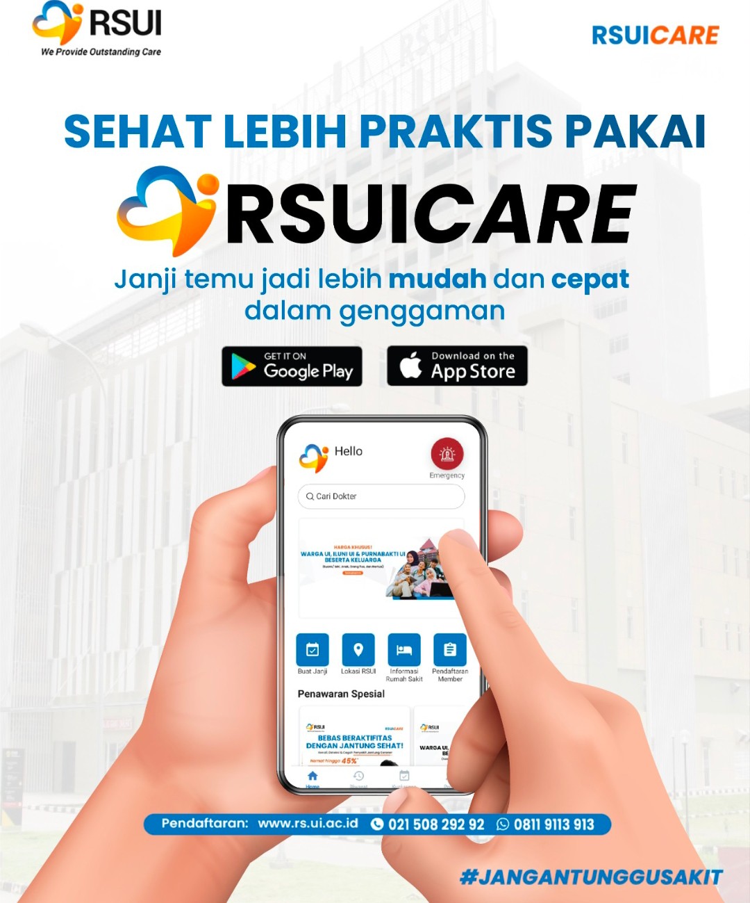 RSUI Luncurkan Aplikasi Layanan Kesehatan Digital RSUI Care - Ruzka ...